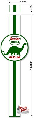 (SINC-89) 43" X 4.75" SINCLAIR GASOLINE GAS PUMP STRIPE DECAL LUBESTER ...