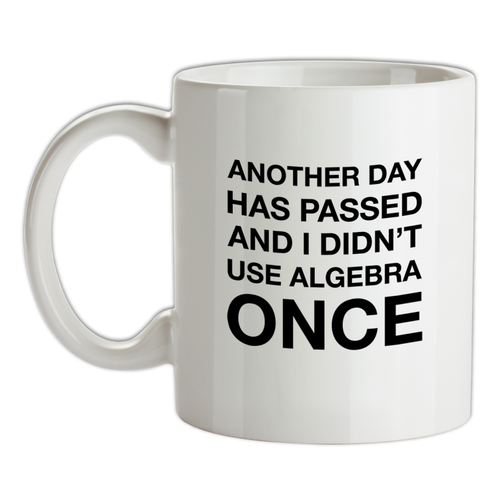 Another Day Has Passed And I Didn't Use Algebra Once Mug - Maths ...