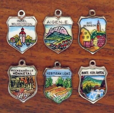 Vintage silver GERMANY GERMAN BAVARIA AUSTRIA SOUVENIR TRAVEL SHIELD ...