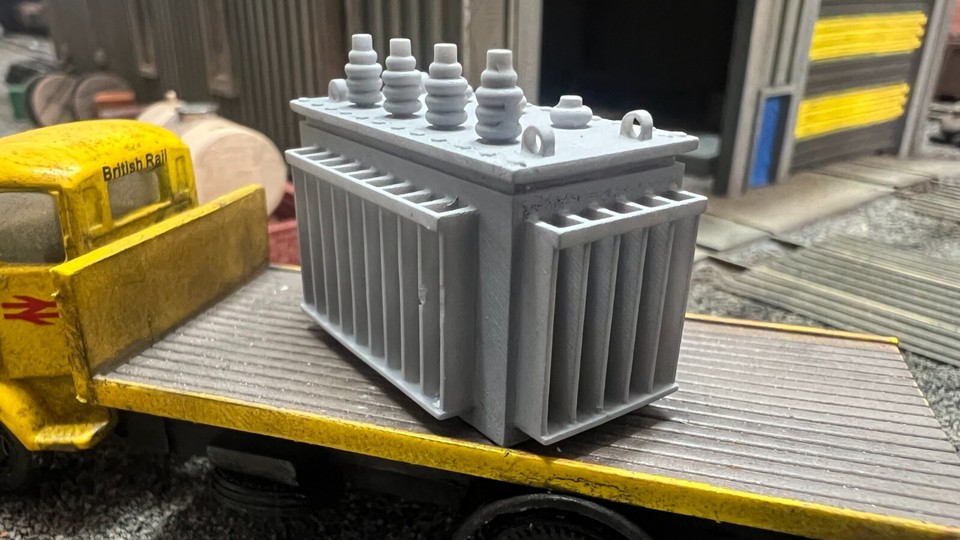 HO Scale Electrical Transformer Flat Car Load (2) Accurate Scale High ...