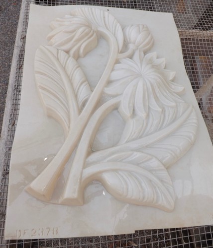 Vtg Flowers #2 MCM Deep Flex Plastic Plaster Paris Chalkware Mold Wall ...