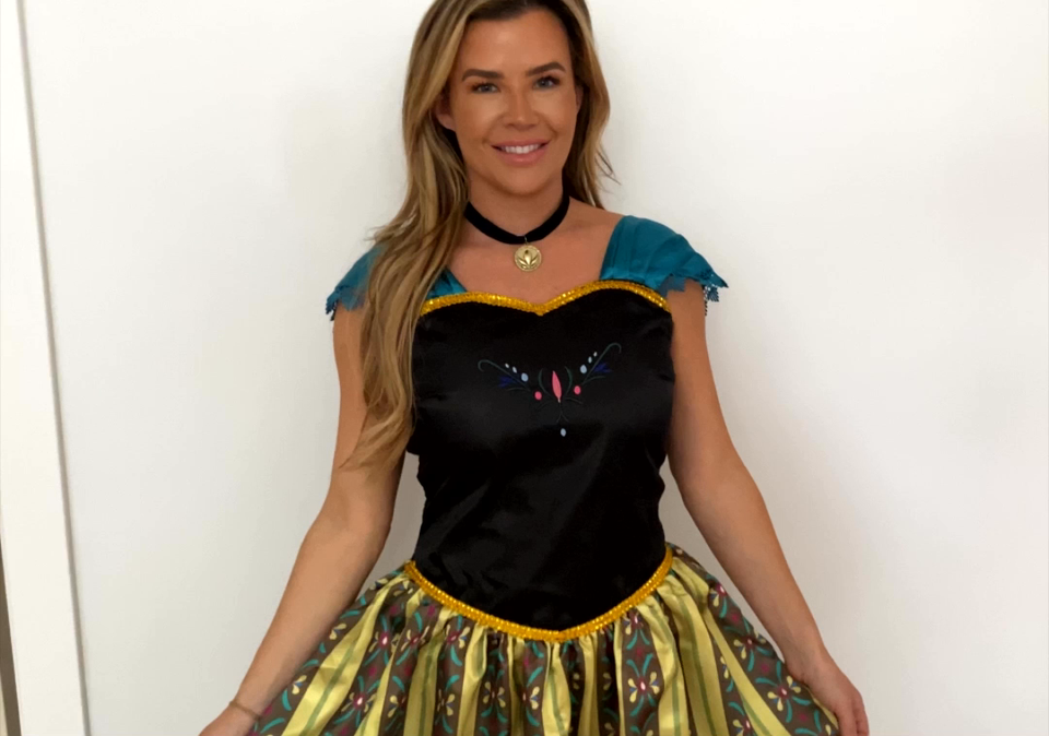 Women Adult Anna Frozen Halloween Costume Dress Up US Size L | eBay