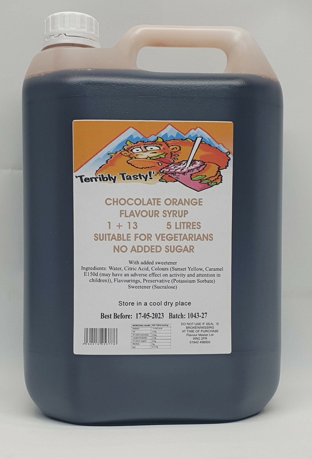 Terribly Tasty Milkshake Flavour Syrup | Grelly UK