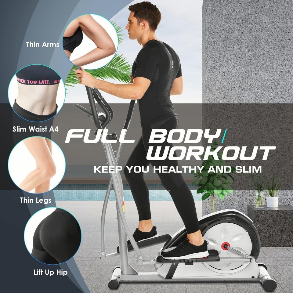 Exercise Elliptical Machine 15" Stride Cross Trainer Electric Pedal for ...