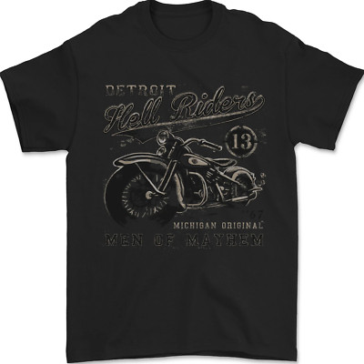 Hell Riders Biker Motorbike Motorcycle Chopper Mens T-Shirt 100% Cotton ...