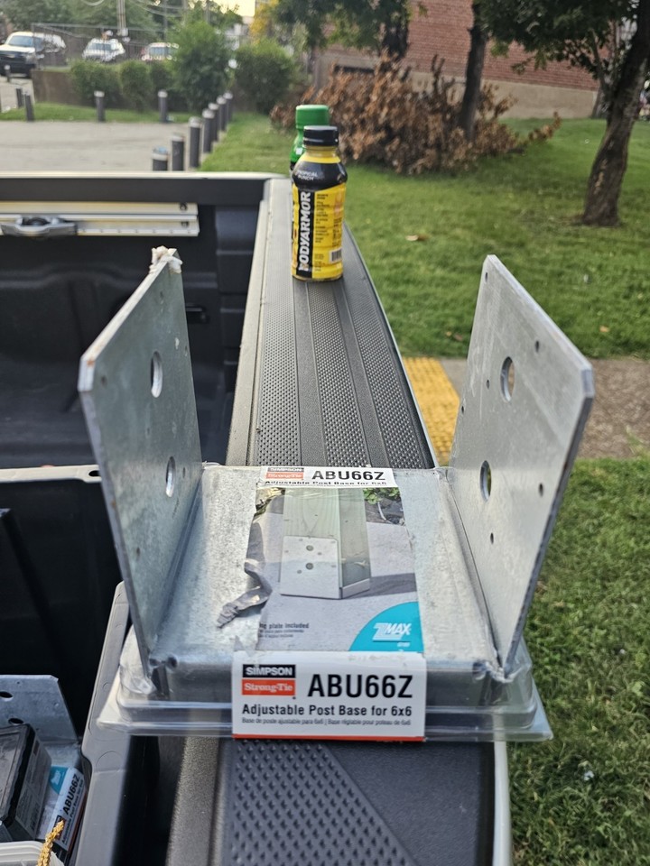 price is for 4 Simpson Strong Tie ABU66Z Uplift Adjustable Post Base ...