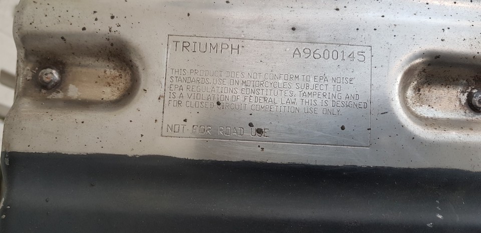Triumph Sprint ST 1050 TOR Race Exhaust Silencer OE Part A9600145. Ref ...