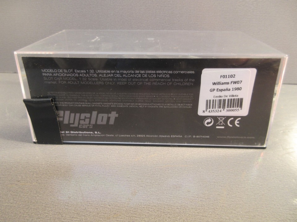 Fly F01102 Williams FW07 F1 1960 Spanish Grand Prix Emilio de Villoto 1 ...