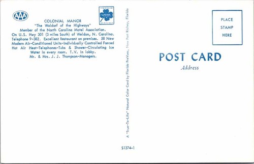 Postcard RESTAURANT SCENE Weldon North Carolina NC o/19 AL9116 | eBay