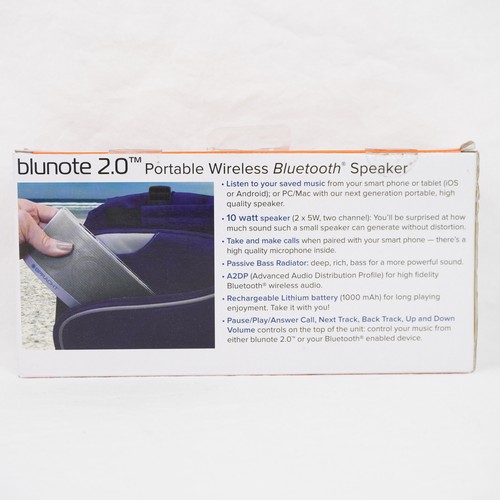 SPRACHT Blunote 2.0 Portable Wireless Bluetooth Speaker in Silver (WS ...