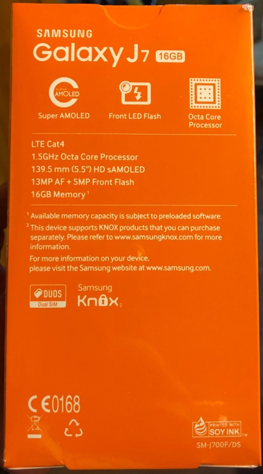 Ex-Display 4G Dual SIM Samsung Galaxy J7 SM-J700 16GB Android Smart ...