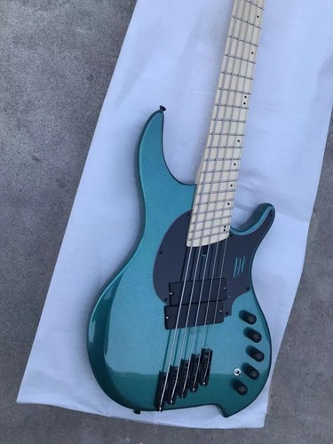 Custom 5-string Profiled Electric Bass，Metallic Blue Body，Maple Fan ...