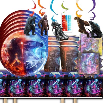 GODZILLA KING KONG plate birthday party supplies favor centerpiece ...