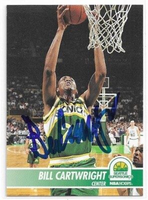 BILL CARTWRIGHT Autographed Signed 1994-95 Hoops card #373 Seattle ...