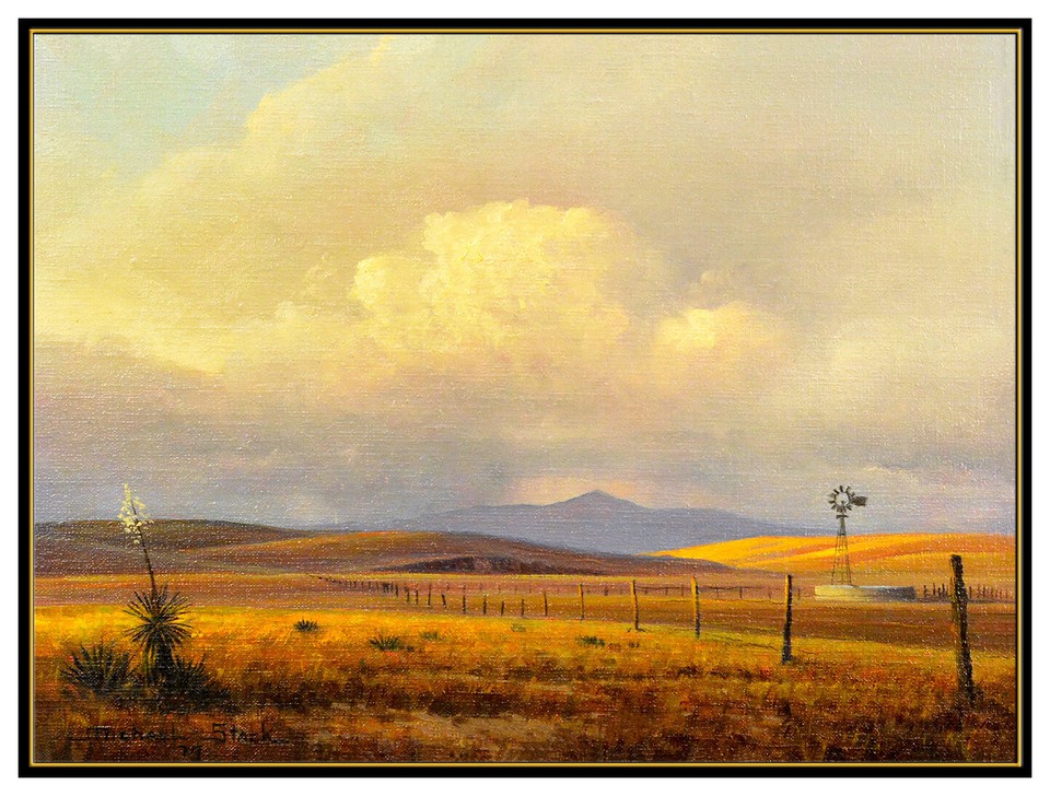 Michael Stack Original Western Painting Oil On Canvas Signed Landscape ...
