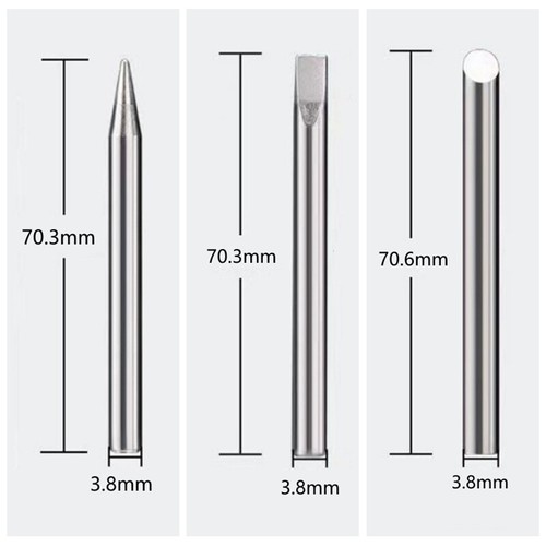 3.8mm Shank Dia Soldering Iron Tips Replacement For 30W Electric Solder ...