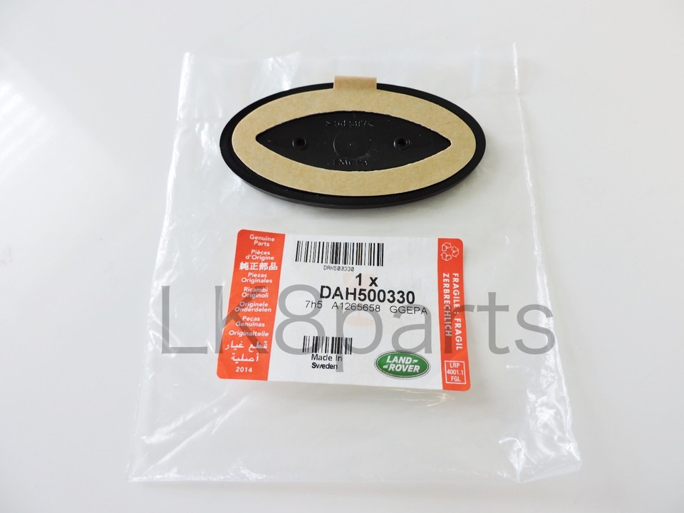 LAND ROVER Rear Body Oval Badge - Black on Silver Genuine Part ...