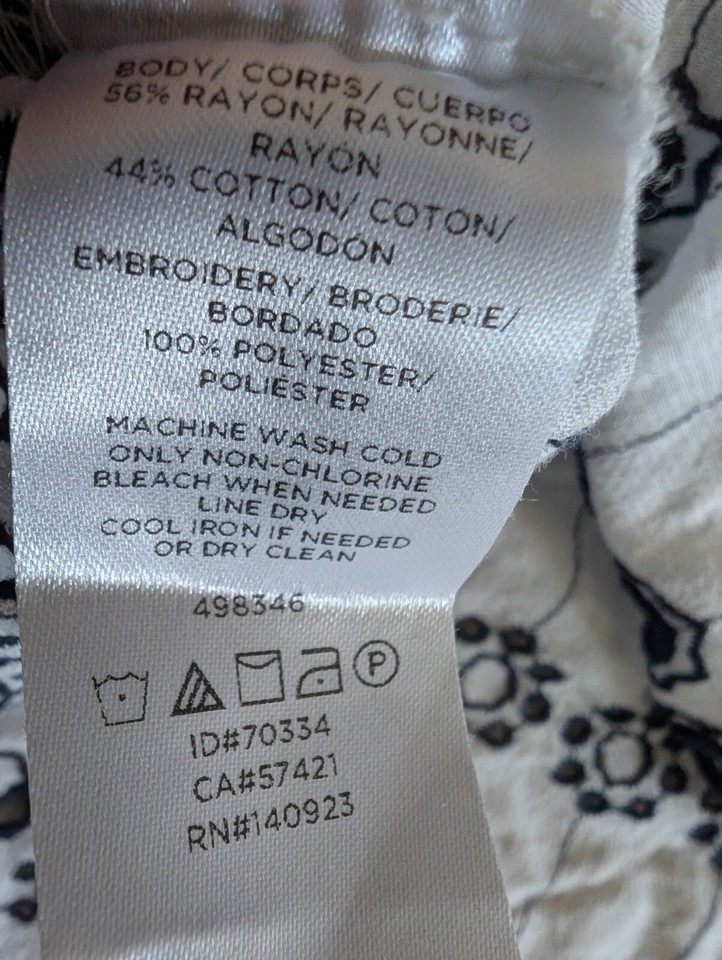 Loft blouse coastal eyelet split neck white peplum top beach womens ...