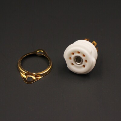 4pcs miniature socket, 7pin golden tube socket with mounting ring | eBay