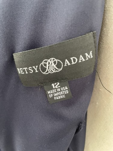 Betsy & Adam “MIRIAM" LONG JERSEY DRAPED BACK GOWN Navy Blue Gorgeous ...