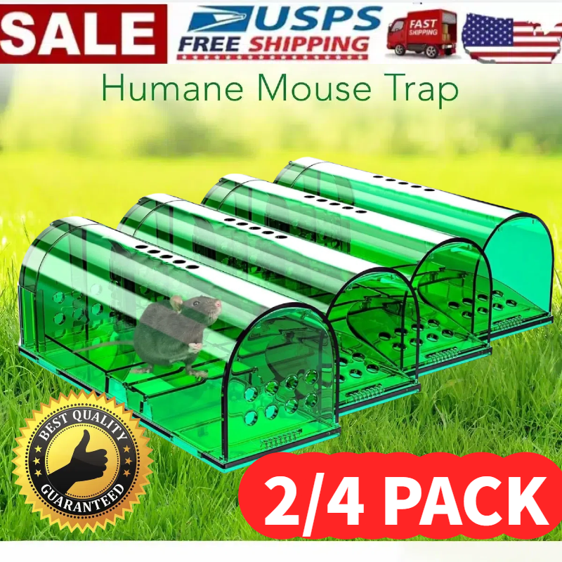 2/4 Humane Mouse Traps Live Catch & Release No Kill Rat Mice Trap ...