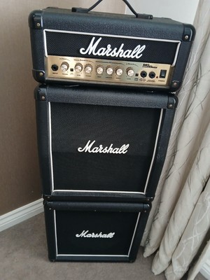 Marshall MG15-MSII 15W Guitar Head Amplifier with 2 Mini Stack Cabs ...