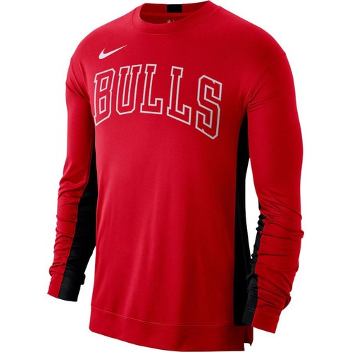 X NBA Collaboration Chicago Bulls Performance Crew Neck Fashion Long ...