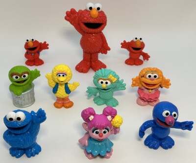 10 Sesame Street Muppets Figures Oscar Grover Abby Cookie Big Bird ...
