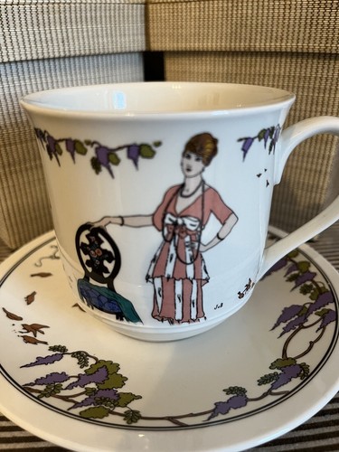 Villeroy & Boch Design 1900 Mug Coffee Cup & Saucer Fine China Lady ...