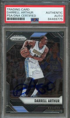2016-17 Panini Prizm #180 Darrell Arthur Signed Card AUTO PSA Slabbed ...