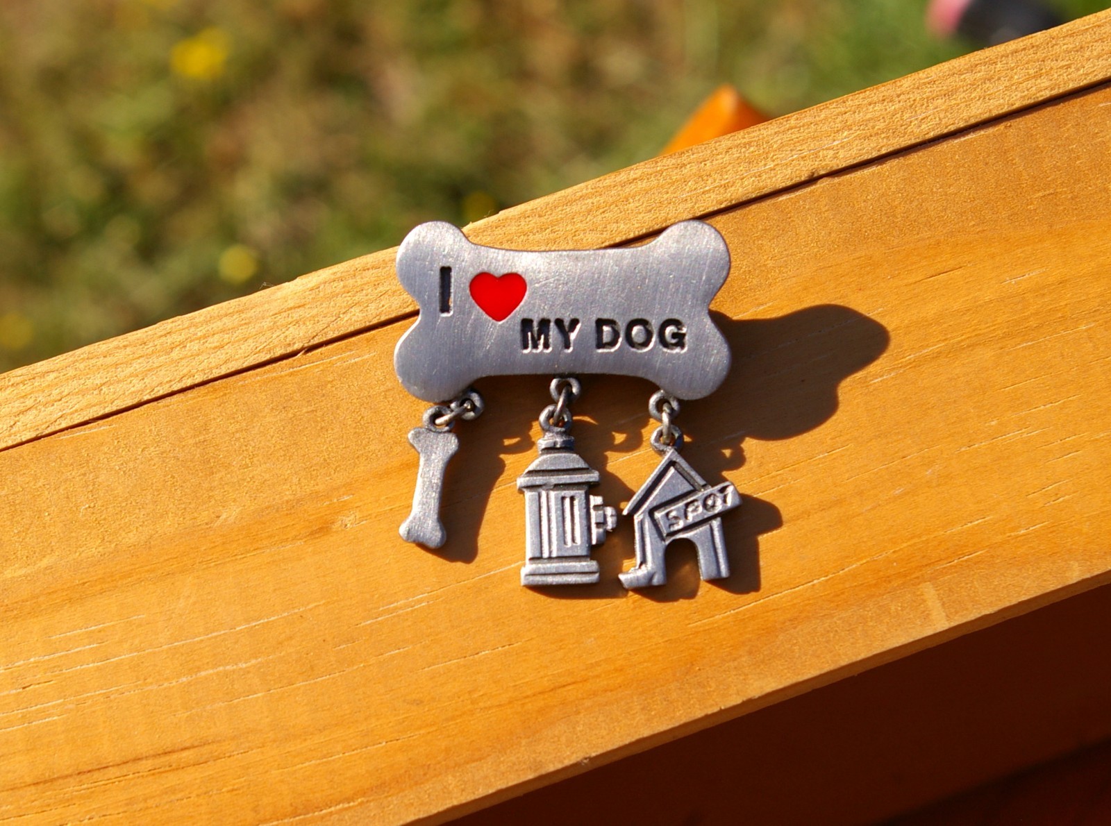 I "Heart" My Dog Love Silver Tone Metal & Red Enamel Lapel Pin Pinback ...