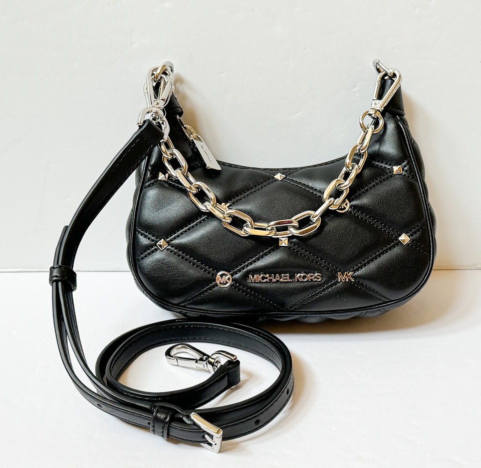 Michael Kors Cora MINI Pouchette Convertible Shoulder Chain Crossbody ...