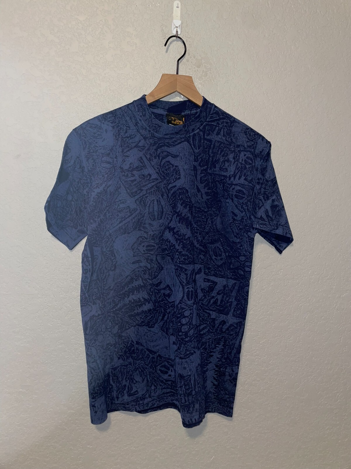 1990s Vintage Griz Gear Grizzly Bear AOP All Over Print Animal Blue ...