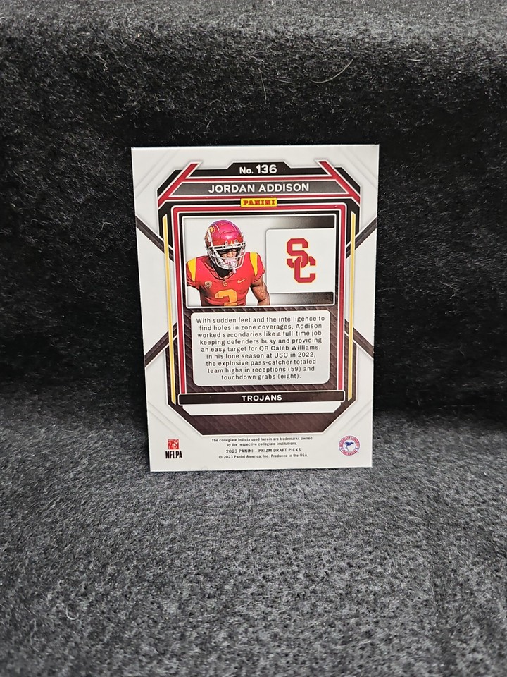 2023 Panini Prizm Draft Picks Jordan Addison Base Rookie Card 136 | eBay