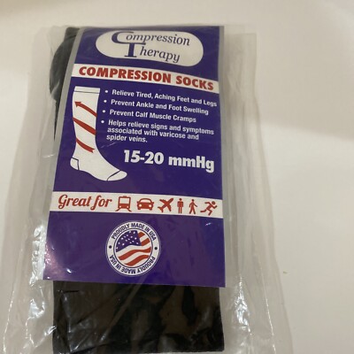 Compression Therapy Socks Knee High 1 Pair 15-20 mmHg For Diabetics ...