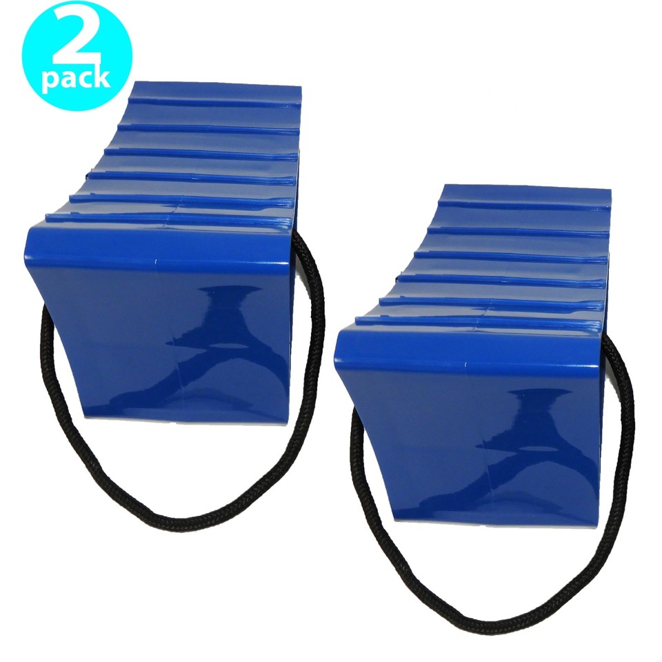 2 Wheel Chocks With Rope For Easy Removal,Helps Keep Your Trailer or RV ...