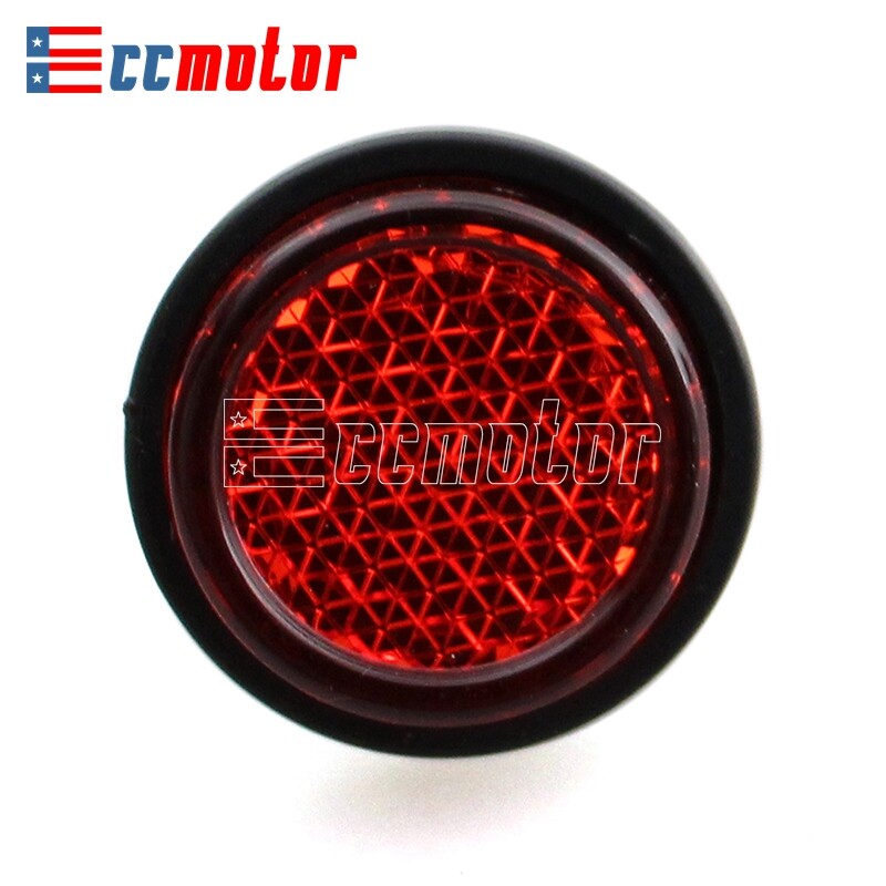 4 Pack Red Motorcycle License Plate Fasteners Reflector/Reflective Caps ...