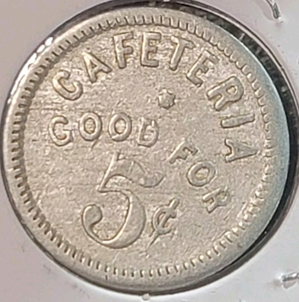 HAWAII KAUAI KILAUEA SCHOOL GOOD 5c CAFETERIA LUNCH TOKEN MEDAL COIN ...