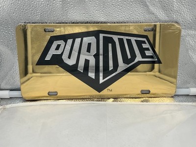 Purdue Boilermakers NCAA Gold Mirrored Laser Cut License Plate ...