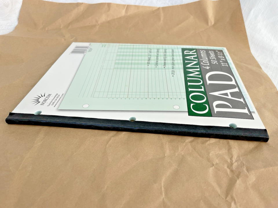 Norcom Columnar Pad, 4 Columns, 11 x 8.5 Inches, 50 Sheets, NEW | eBay