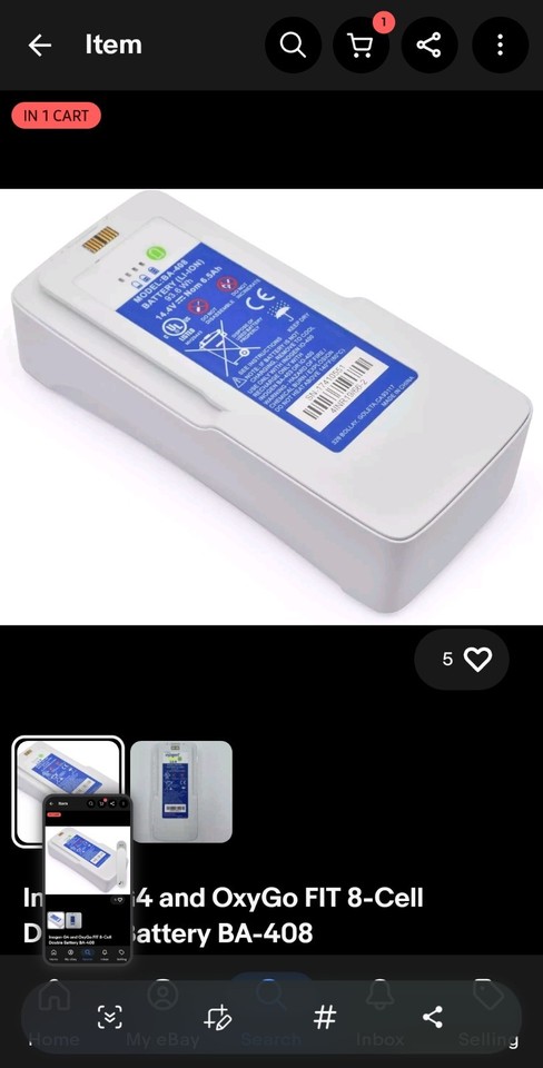 OxyGo Fit & Inogen G4 8Cell Double Extended Battery 1400-2010-8 and BA-408 | eBay
