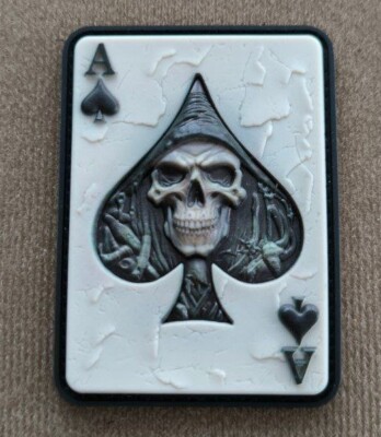 ACE OF SPADES / DEATH CARD Ukrainian Morale Patch MILITARY Tactical 3D ...