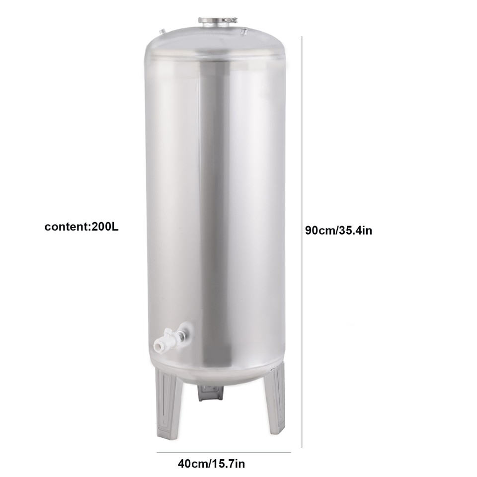 52.8 Gal Pressurized Well Tank Stainless Steel Water Pressure Tank For ...