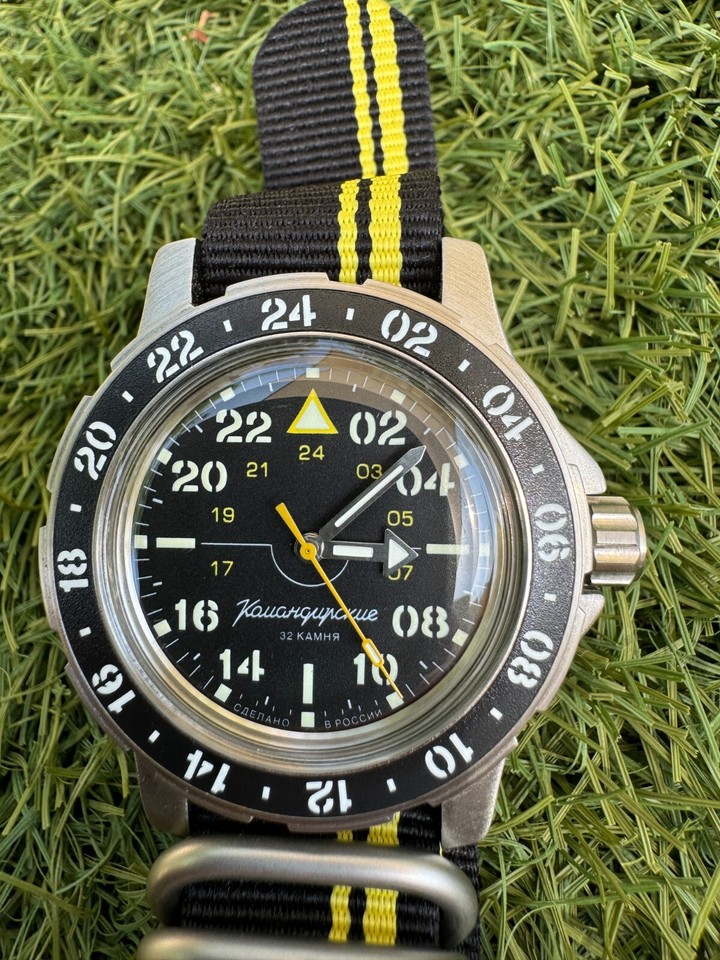 Vostok Komandirskie 18010B PILOT Watch Automatic 24-Hour USA Seller | eBay