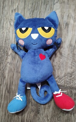 Pete The Cat Plush Doll Red Heart Blue Red Shoe Stuffed Animal Appx 12 ...