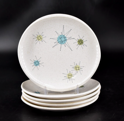 Franciscan ATOMIC Starburst Bread Plates Lot of 5 Gladding McBean 6.5 ...