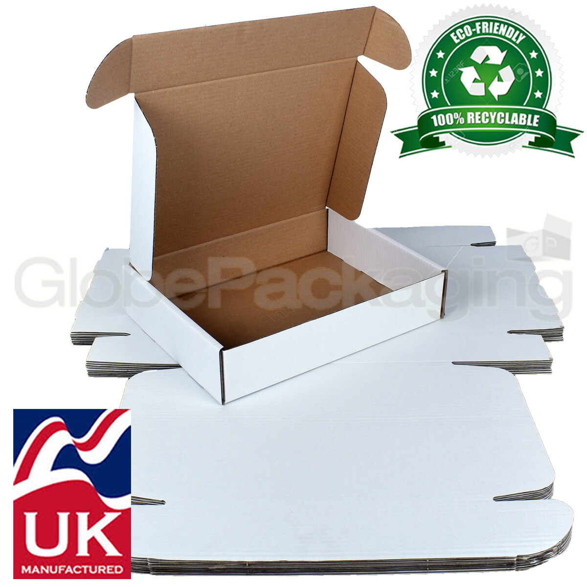 ECO-FRIENDLY WHITE POSTAL BOXES - ROYAL MAIL SMALL PARCEL PACKET ...