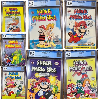 Complete Set - SUPER MARIO BROS Valiant 1990 - 7 CGC Graded Comics 9.0 ...
