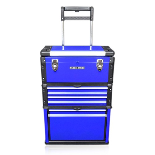 US PRO Tools 3 IN 1 Mobile Rolling Chest Trolley Cart cabinet Wheels ...