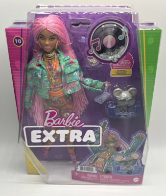 2020 Barbie Extra Barbie Fashion Doll #10 With DJ Mouse Pet ...
